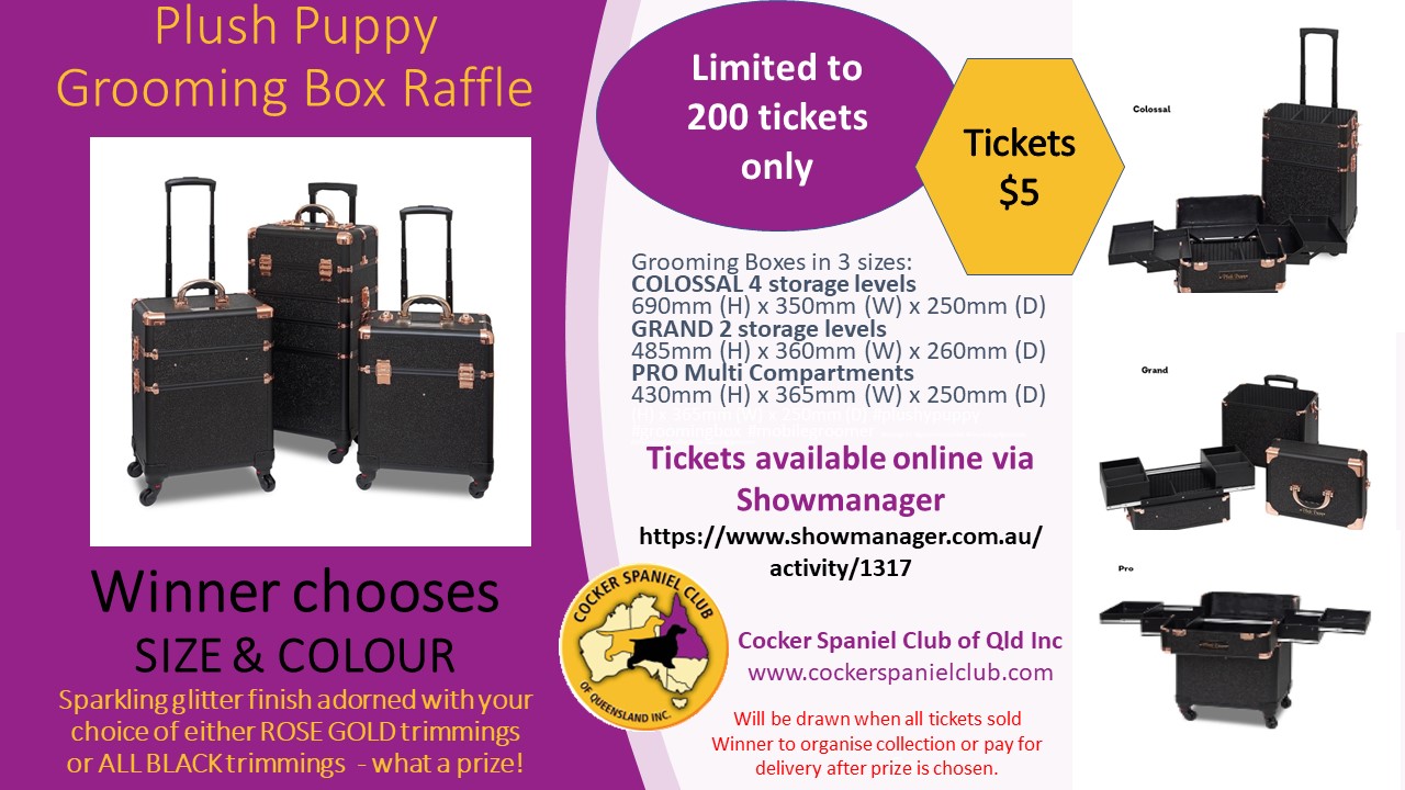 Show Manager - Plush Puppy Grooming Box - Thu 12 Jan 2023 (Cocker ...