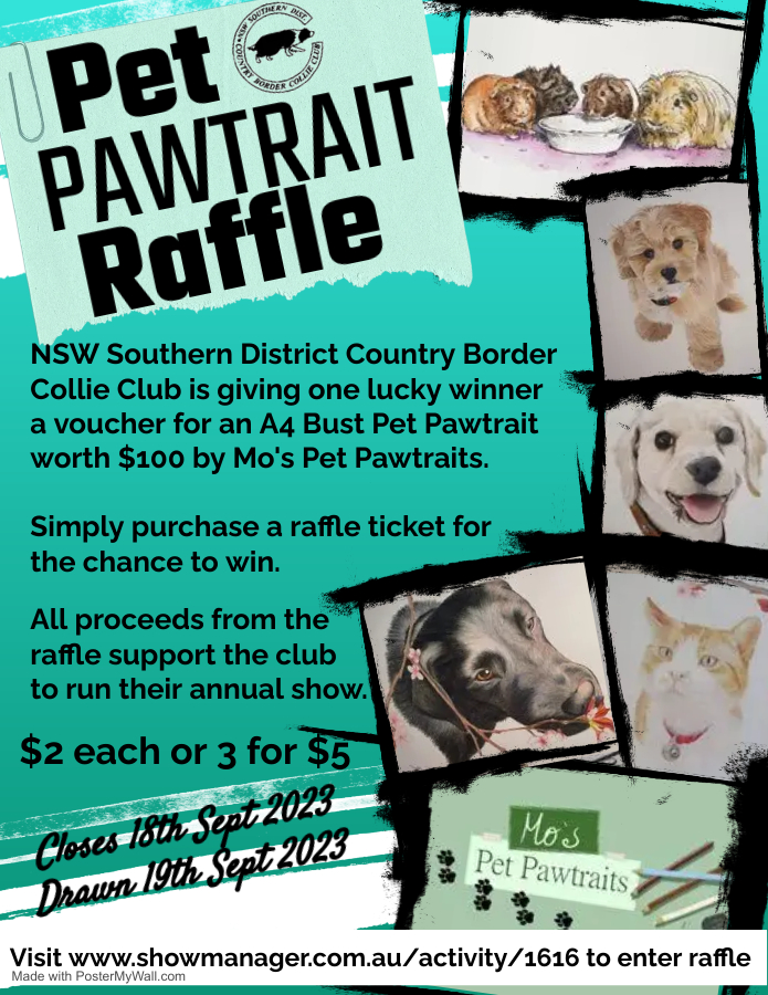 Show Manager - Pet Pawtrait Raffle - Fri 15 Sep 2023 (Southern District ...